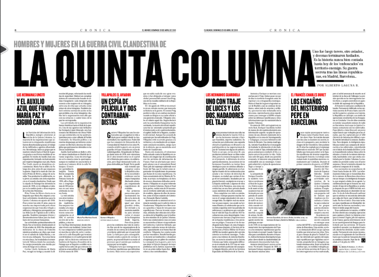 La prensa se vuelca con nuestro libro de la Quinta Columna